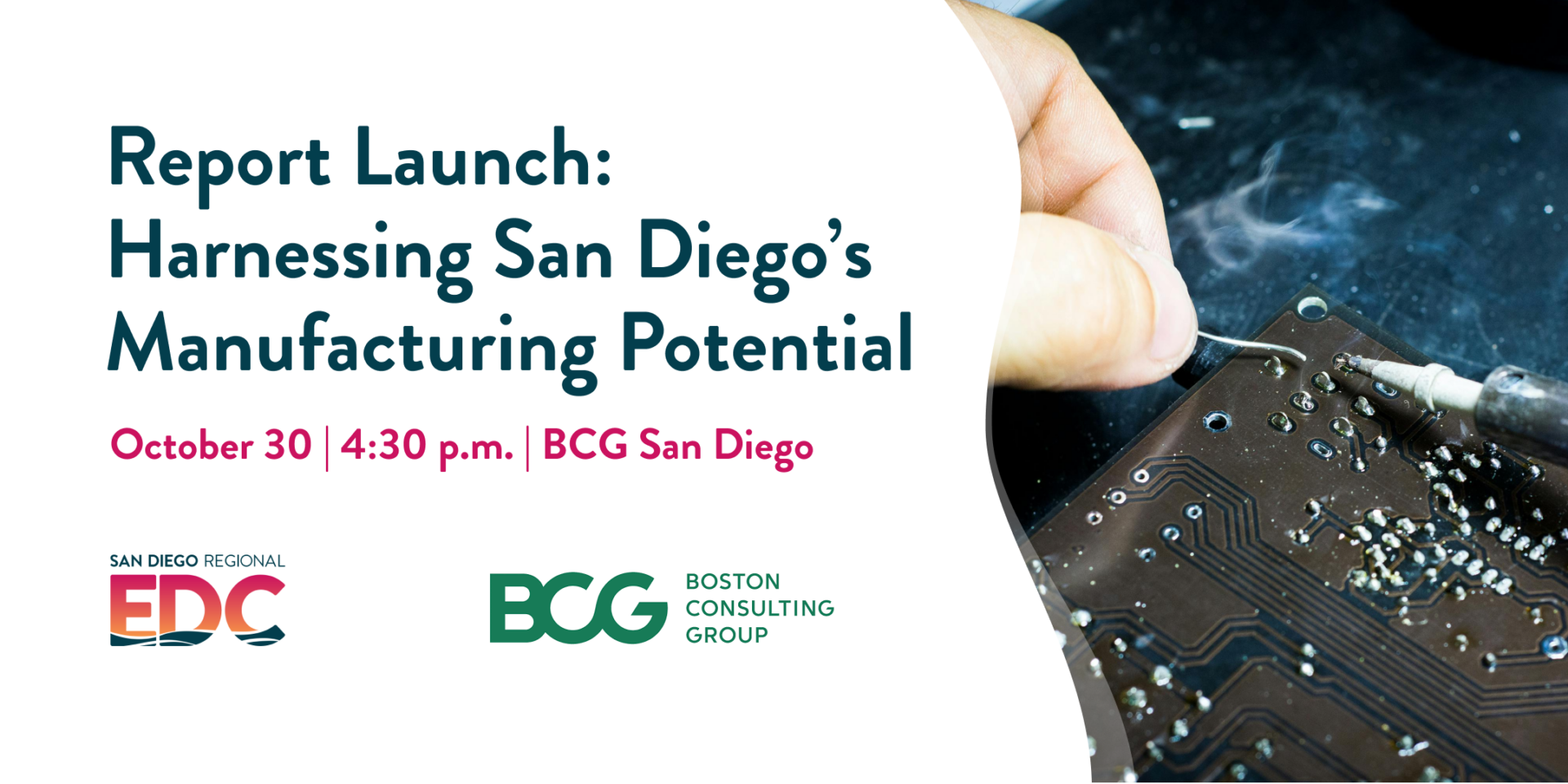 EDC, BCG Manufacturing Report Launch - San Diego Regional EDC